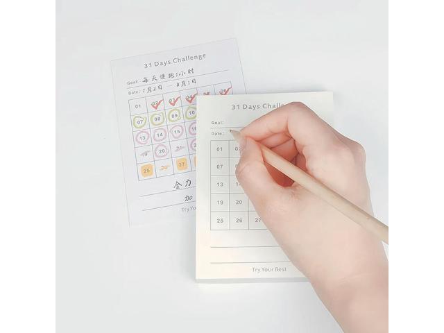 Click here for 30 Days Planner Daily Challenge Notepad Self-Disci... prices