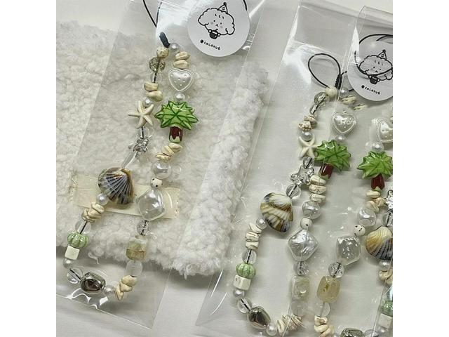 Click here for Shell Coconut Tree Beaded Phone Short Wrist Anti-L... prices
