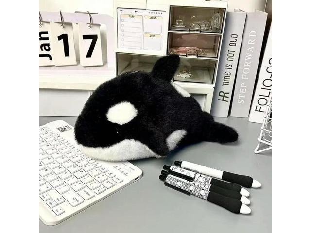 Click here for Cartoon Plush Killer Whale Pen Bag Large Capacity... prices
