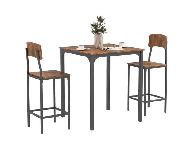 Click here for HOMCOM 3 Piece Industrial Counter Height Dining Ta... prices
