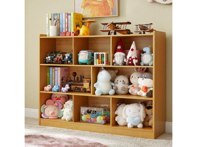 Click here for 3-Tier Bookshelf  8-Section Wooden Bookcase  Stora... prices