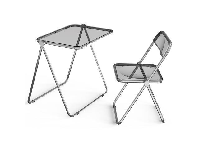 Click here for VINGLI Folding Acrylic Table and Chair Set Small T... prices