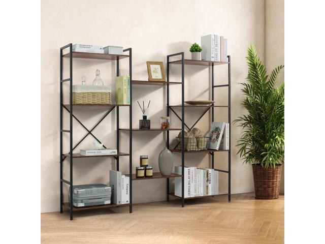 Click here for CAPHAUS Triple Column 4 Tier Bookshelf  Industrial... prices