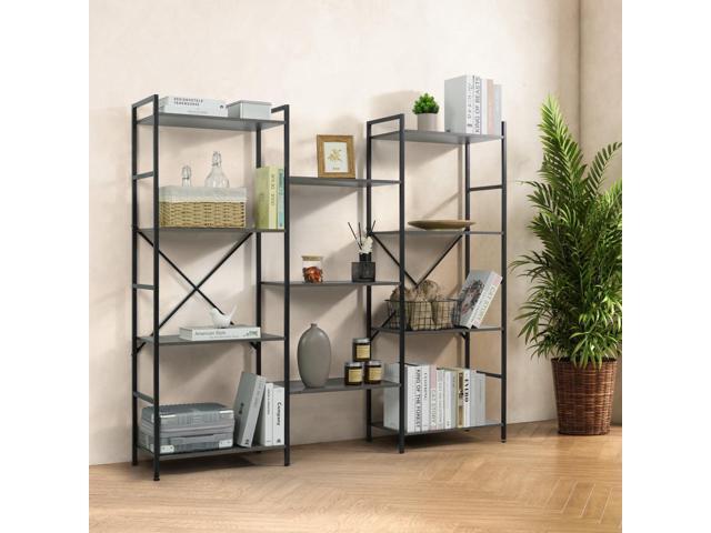 Click here for CAPHAUS Triple Column 4 Tier Bookshelf  Industrial... prices