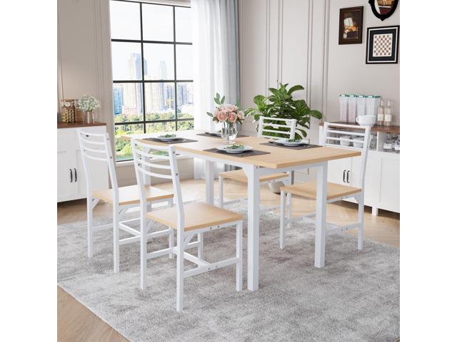 Click here for VOWNER 63 Extendable Dining Table Set for 4-6 Peop... prices