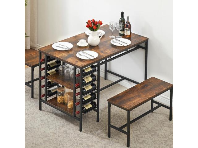Click here for Rustic Brown Dining Table Set for 4  Kitchen Table... prices