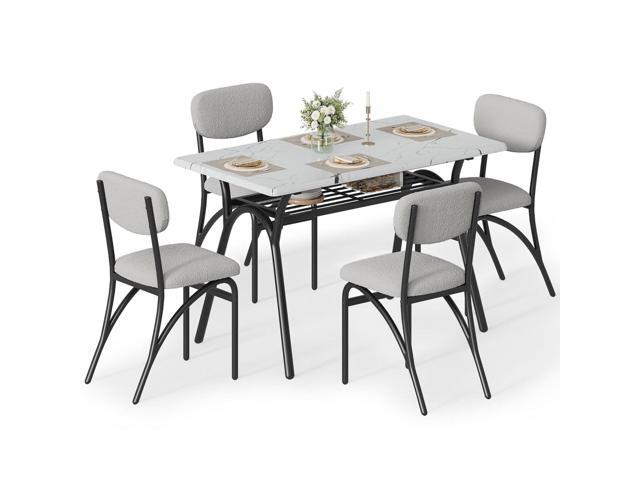 Click here for Modern 5-Piece Dining Table Set with Storage - 43.... prices