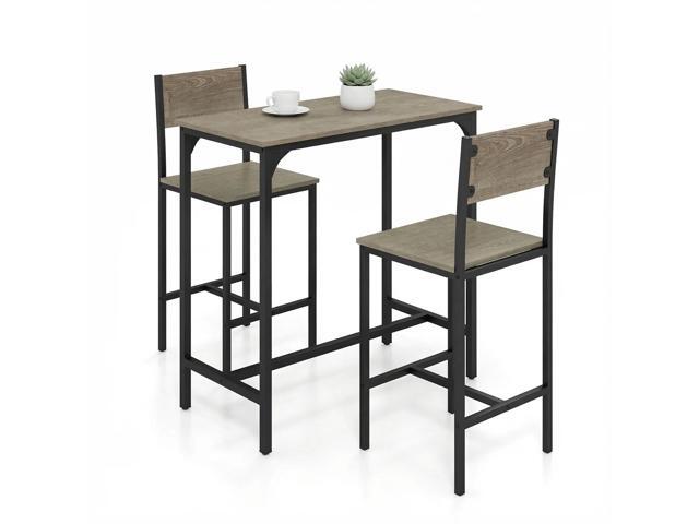 Click here for Tangkula 3 Piece Counter Height Bar Table Set  Pub... prices
