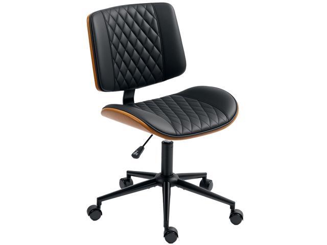 Click here for HOMCOM Home Office Chair No Arms with Wheels  PU L... prices