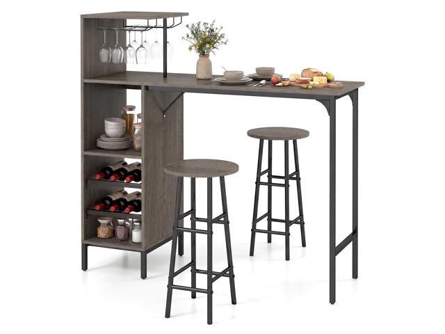 Click here for Giantex 3 Pieces Bar Table and Stools Set  Bistro... prices