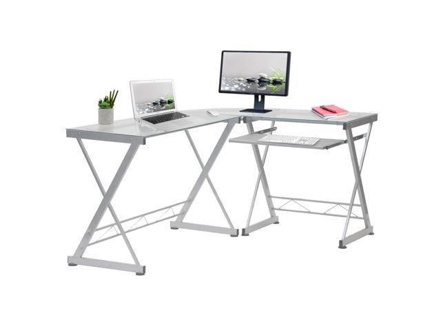 Click here for Techni Mobili L Shaped Desk with Keyboard Tray - E... prices
