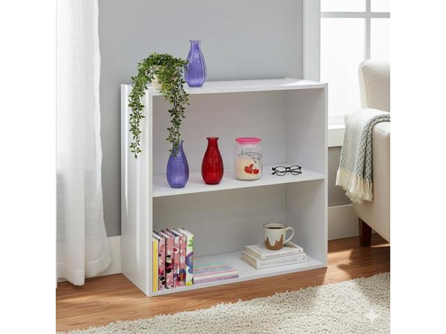 Click here for Kings Brand Furniture White Wood 2-Tier Shelf Book... prices