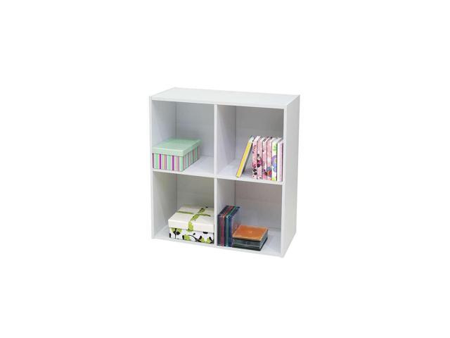 Click here for Kings Brand Furniture White Wood 4 Cube Organizer... prices
