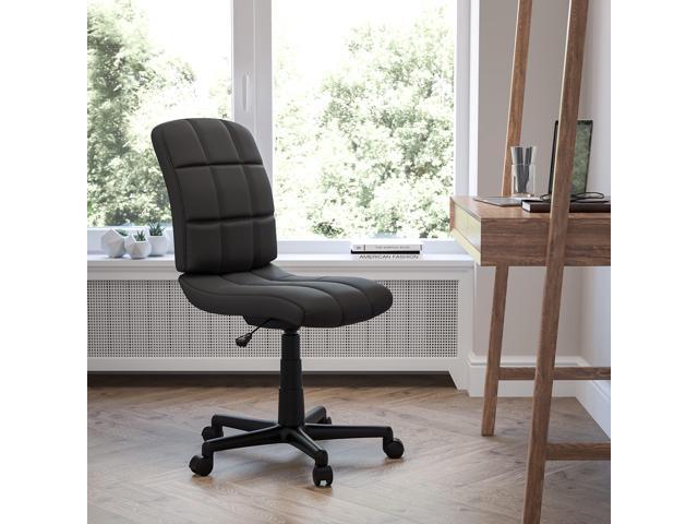 Click here for EMMA + OLIVER Mid-Back Black Quilted Vinyl Swivel... prices