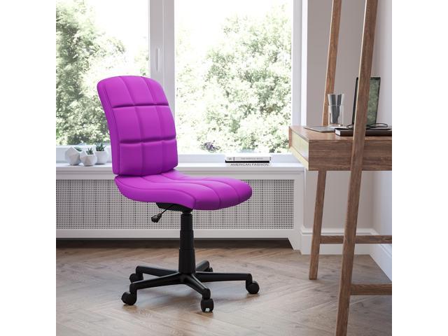 Click here for EMMA + OLIVER Mid-Back Purple Quilted Vinyl Swivel... prices