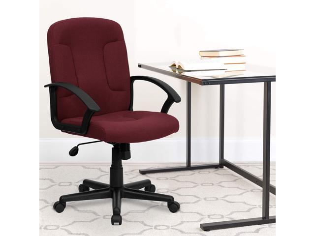 Click here for EMMA + OLIVER Mid-Back Burgundy Fabric Executive S... prices