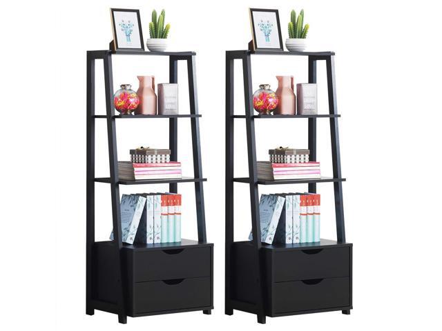 Click here for Tangkula 4-Tier Ladder Shelf with 2 Drawers  52.5... prices