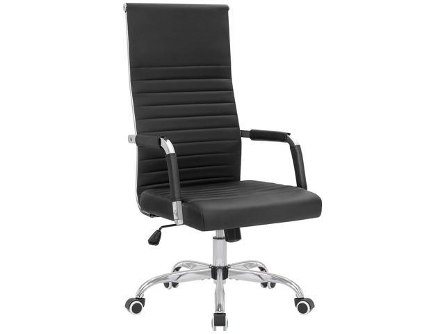 Click here for Ribbed Office Chair High Back PU Leather Desk Chai... prices