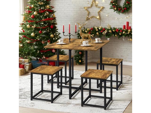 Click here for Yaheetech Industrial Dining Table Set for 4 Compac... prices