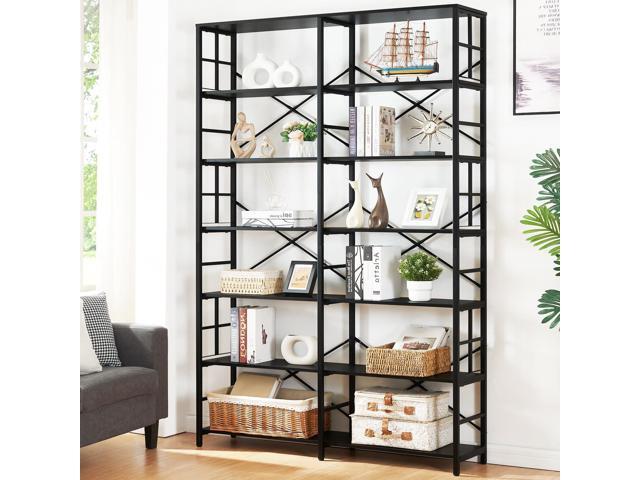 Click here for HOMISSUE Bookshelf  Industrial Double Wide 7-Tier... prices
