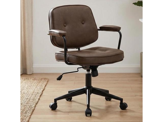 Click here for DUOMAY Retro PU Leather Office Computer Desk Chair... prices