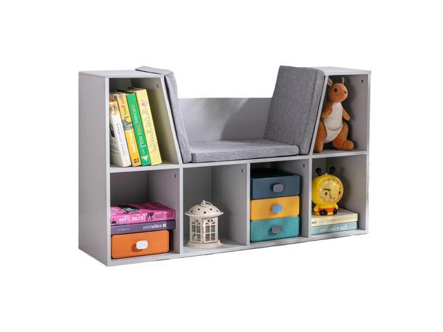 Click here for HOMCOM 6-Cubby Kids Bookcase with Reading Nook and... prices
