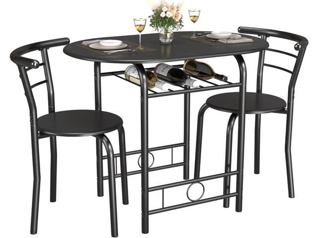 Click here for JUMMICO 3-Piece Wooden Round Table & Chair Set  Sp... prices