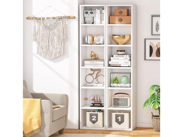Click here for Tribesigns 70.9 Inch Tall Narrow Bookcase Set of 2... prices