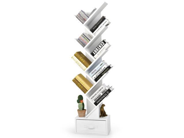 Click here for Tangkula 10 Tier Tree Bookshelf with Drawer  Floor... prices