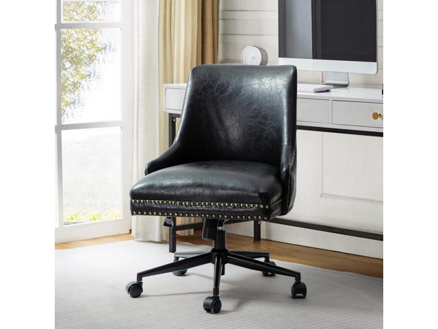 Click here for Faux Leather Home Office Chair with Black Metal Ba... prices