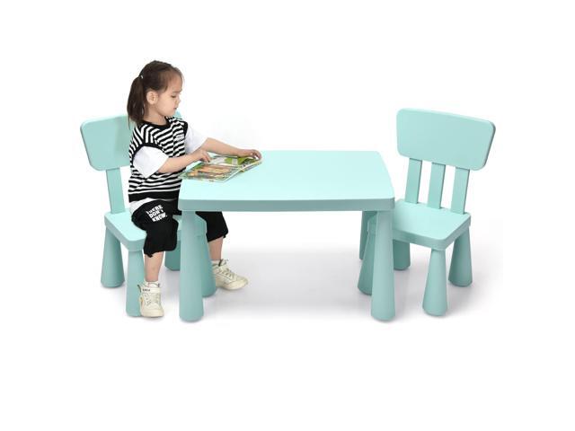 Click here for COSTWAY 3-Piece Kids Table and Chairs Set  Lightwe... prices