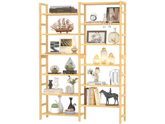 Click here for Homykic Double Wide Bamboo Bookshelf  6-Tier Large... prices