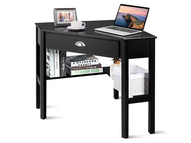 Click here for LDAILY Small Corner Desk  Triangle Makeup Vanity D... prices