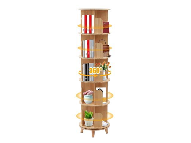 Click here for 5-Tier Rotating Solid Wood Bookshelf - 360 Spinnin... prices