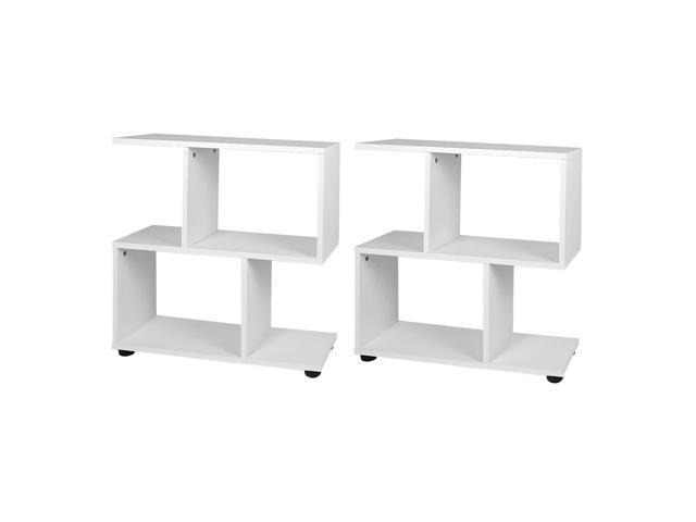 Click here for Giantex Set of 2 3-Tier Geometric Bookshelf  24 Ta... prices