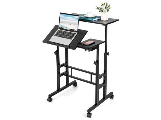 Click here for Tangkula Mobile Stand Up Desk  Height Adjustable H... prices