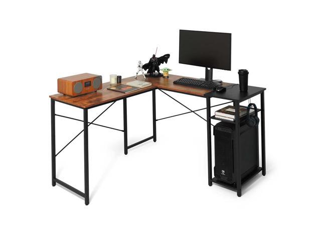 Click here for CAPHAUS 51 Inch L-Shaped Desk with 2-Tier Shelves... prices