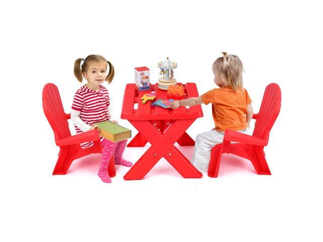 Click here for COSTWAY Kids Outdoor Table & Chair Set  Toddler Pl... prices