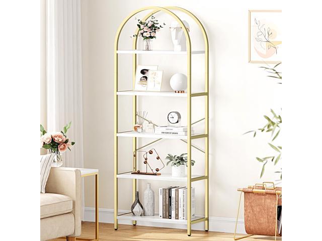 Click here for IDEALHOUSE Bookshelf 5 Tier Bookcase Arched Displa... prices
