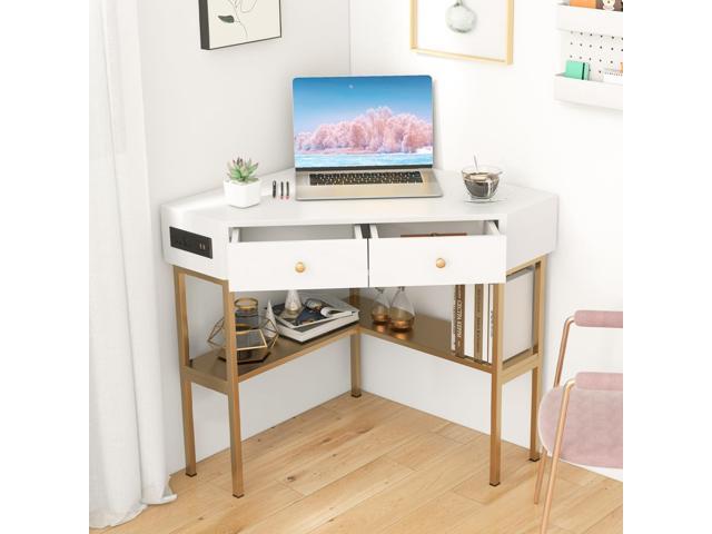 Click here for Corner Desk with Power Outlet  90 Degrees Triangle... prices