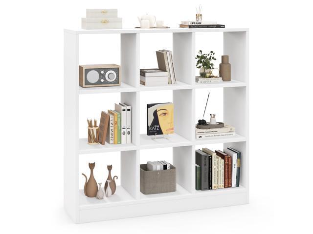 Click here for Cube Bookcase  White Book Shelf with 9 Cubes  3-Ti... prices