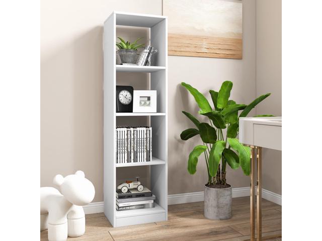 Click here for White Bookshelf  Vertical Bookcase with 4 Cubes  W... prices