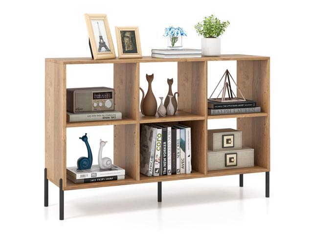 Click here for Tangkula 6 Cube Low Bookshelf  2-Tier Short Wood S... prices