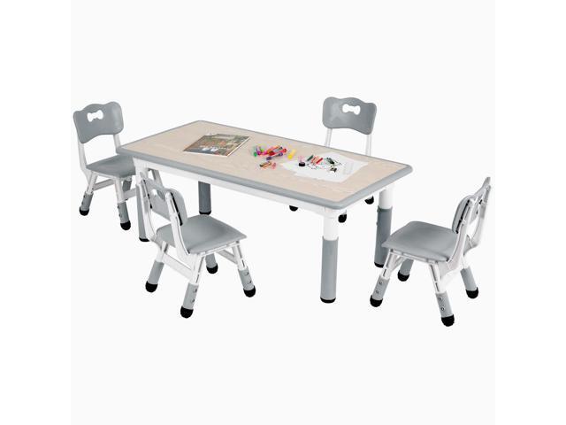 Click here for Arlopu Kids Table and 4 Chairs  Height Adjustable... prices