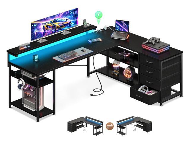 Click here for AODK 61 L Shaped Desk with Drawer  Computer Desk w... prices