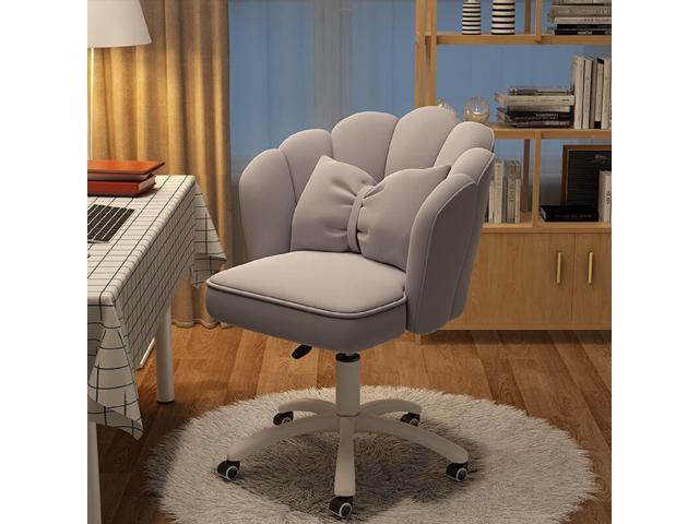 Click here for Petal Desk Chair with Bow Cushion Velvet Vanity Ch... prices