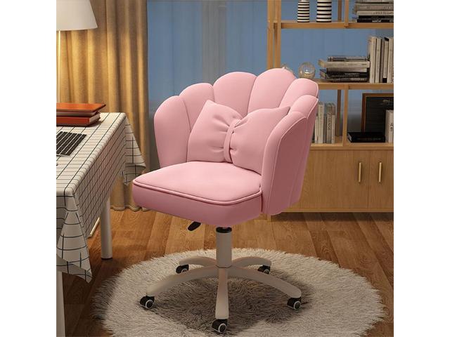 Click here for Petal Desk Chair with Bow Cushion Velvet Vanity Ch... prices