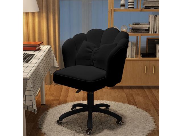 Click here for Petal Desk Chair with Bow Cushion Velvet Vanity Ch... prices
