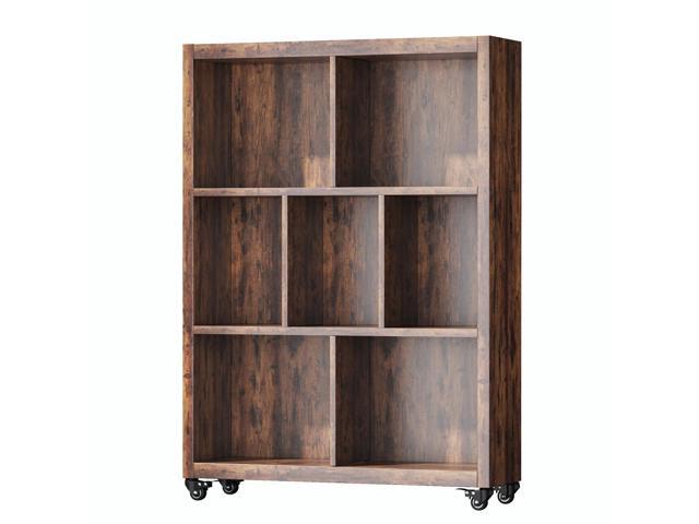 Click here for FUSUNBAO 7-Cube Style Bookshelf with Wheels Frame... prices