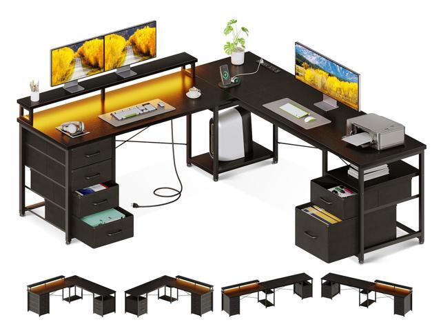 Click here for AODK 66 L Shaped Computer Desk  113 Reversible Hom... prices